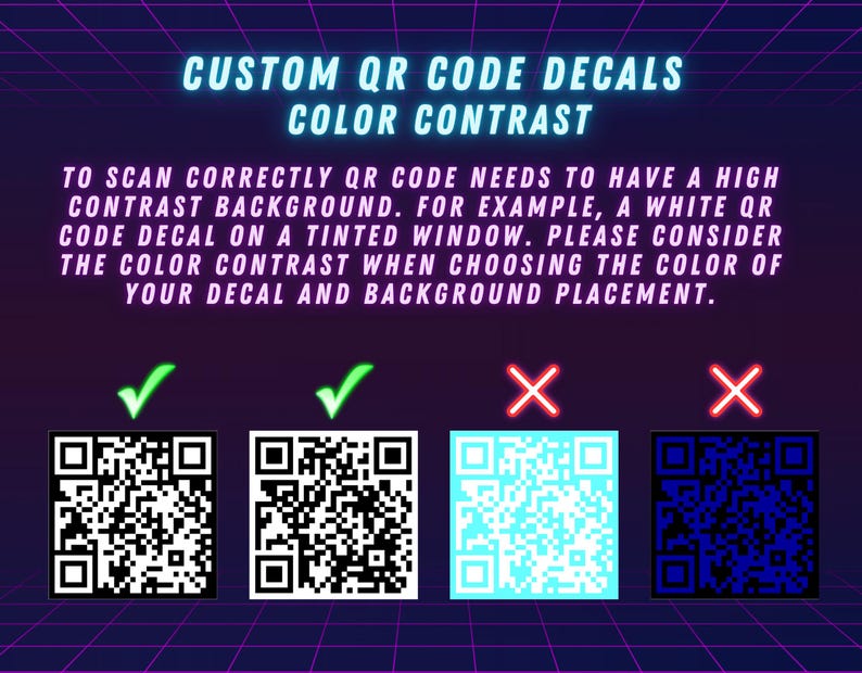 Custom QR Code Vinyl Decal Sticker for Business Social Media-follow Us ...