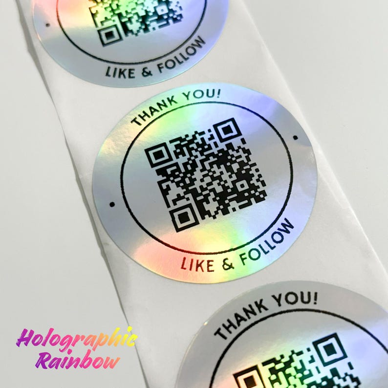 2" Round Custom QR Code Stickers, Personalized Business Stickers - Etsy