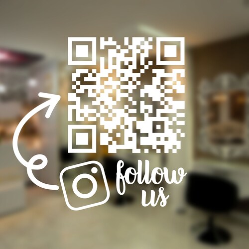 QR Code Vinyl Decal Window Sticker Business Decal - Etsy