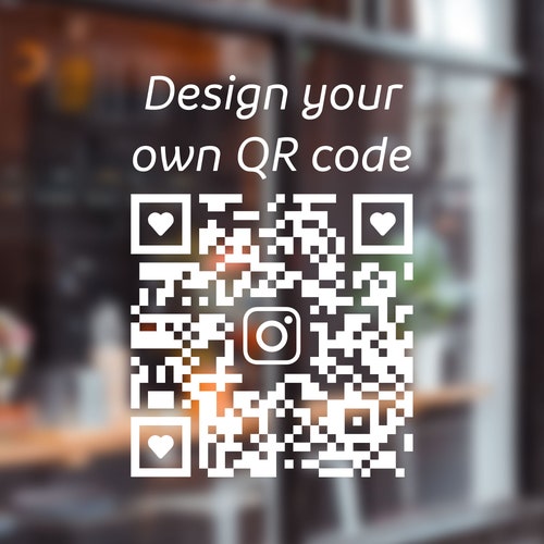 Custom QR Code Vinyl Decal Storefront / Business / Car / - Etsy