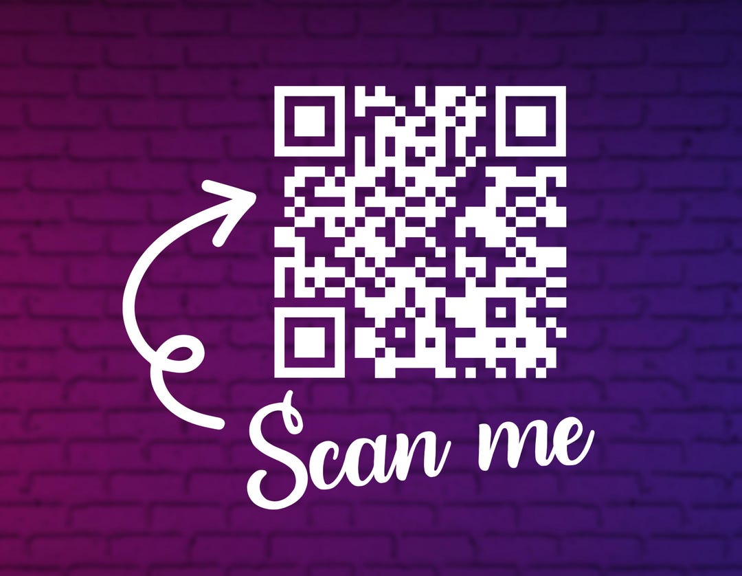 Custom QR Code Vinyl Decal Sticker - Scan Me - Car - Truck - SUV ...
