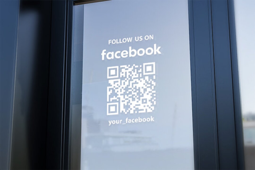 Facebook Custom QR Code Vinyl Decal Sticker for Business Social Media ...