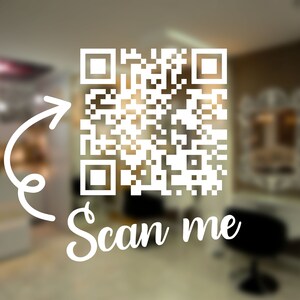 Custom QR Code Vinyl Decal Sticker Scan Me Car Truck - Etsy