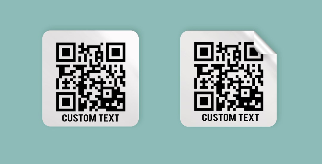 Custom Text QR Code Scan Paper Thermal Printed Stickers Labels 1" or 2 ...