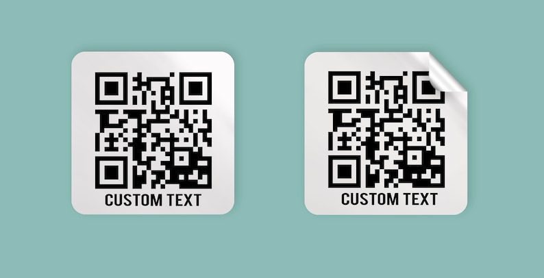 1" or 2" Custom QR Code Stickers, Personalized Business Labels - Etsy