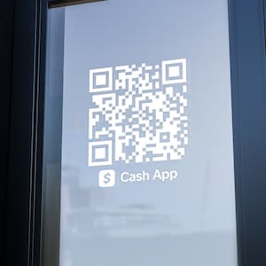 Custom Cash App Vinyl Decal Sticker - Custom QR Code for Business ...