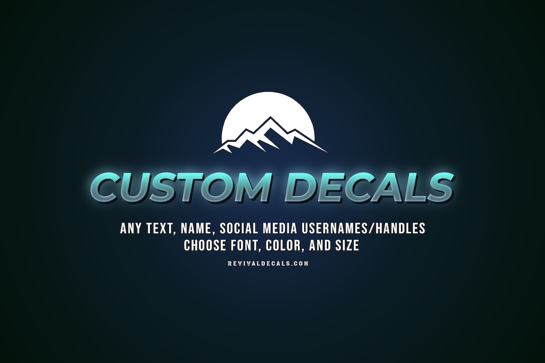 Custom Vinyl Text Decal-custom Lettering-vinyl Lettering-car Decal Wall ...