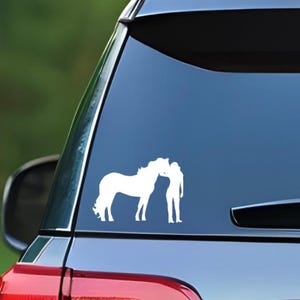 Horse Woman Car Decal | Horse Window Sticker | Equestrian Vinyl Decal ...