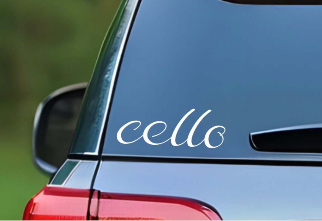 Cello Car Decal | Cello Window Sticker | Vinyl Car Sticker | Music ...
