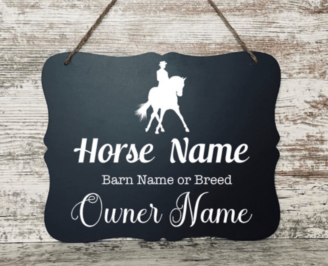 Stall Signs, Black Chalkboard, Scrolled Edge, Any Discipline - Etsy