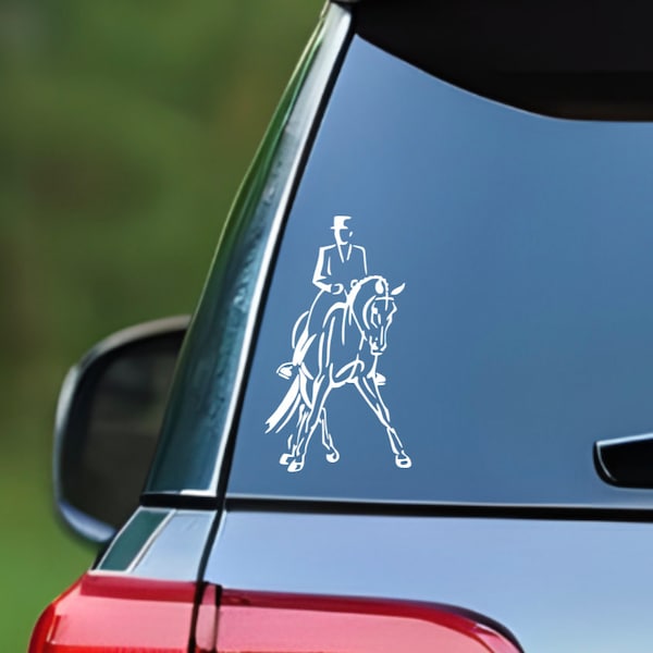 Equestrian Car Decal Dressage - Etsy