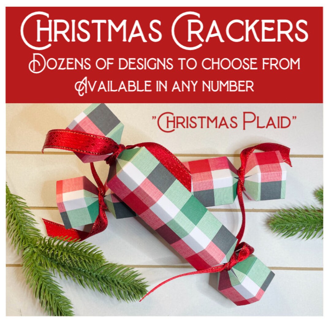 Christmas Crackers Christmas Plaid Traditional British Cracker Table ...