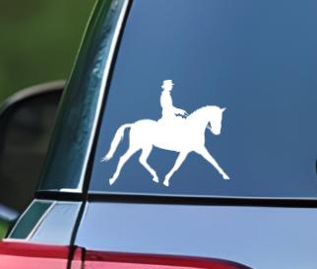 Dressage Car Decal | Equestrian Window Sticker - Etsy