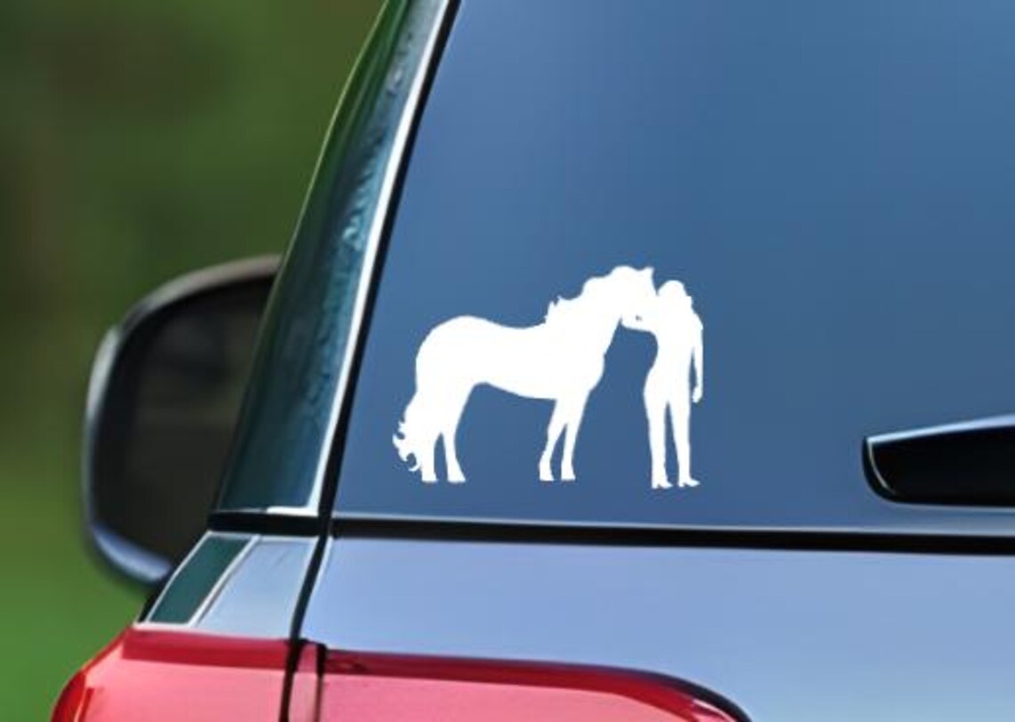 Horse Woman Car Decal | Horse Window Sticker | Equestrian Vinyl Decal ...