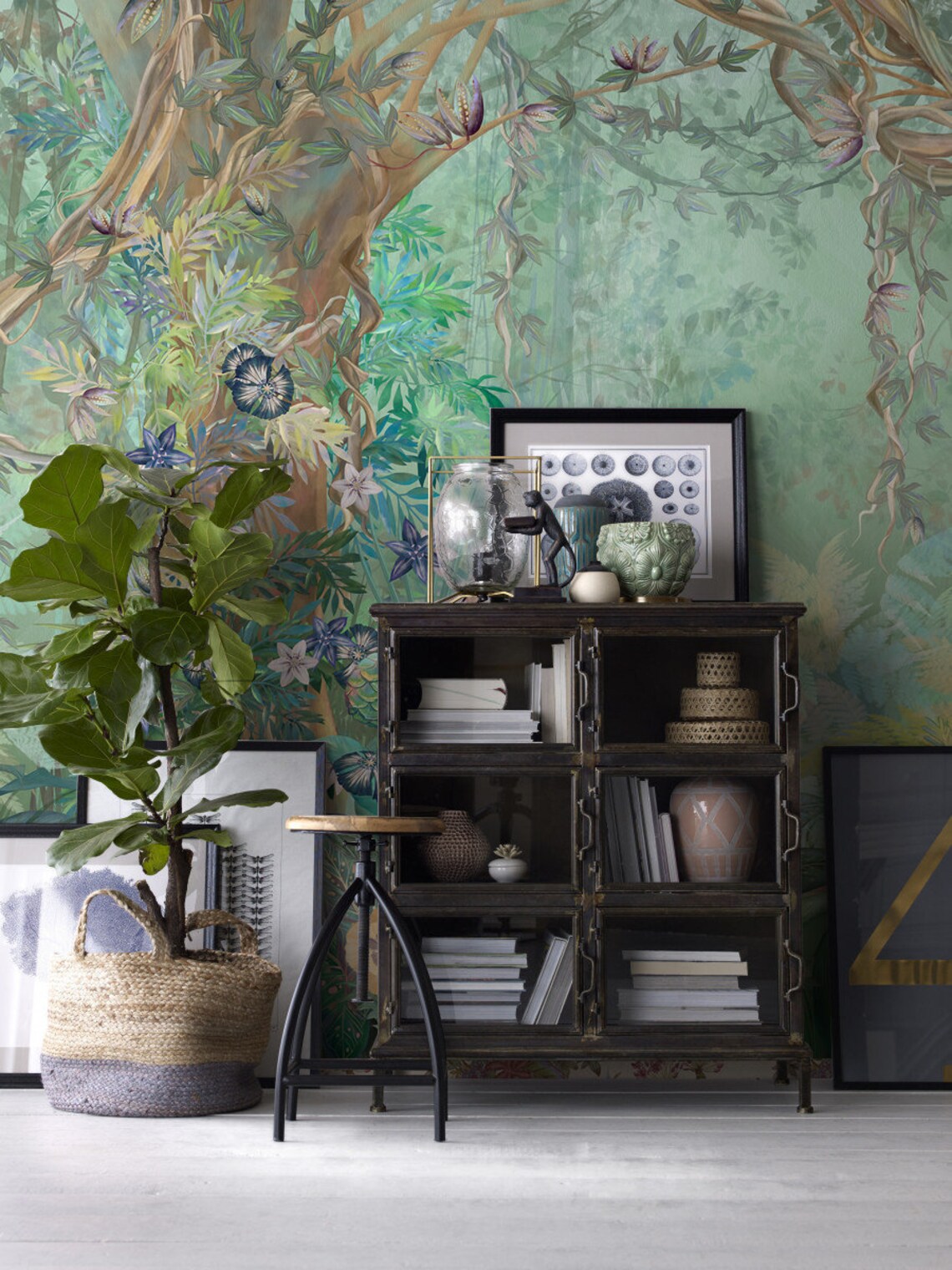 Tropical Forest Mural Wallpaper Repeat Home Decor Wall - Etsy