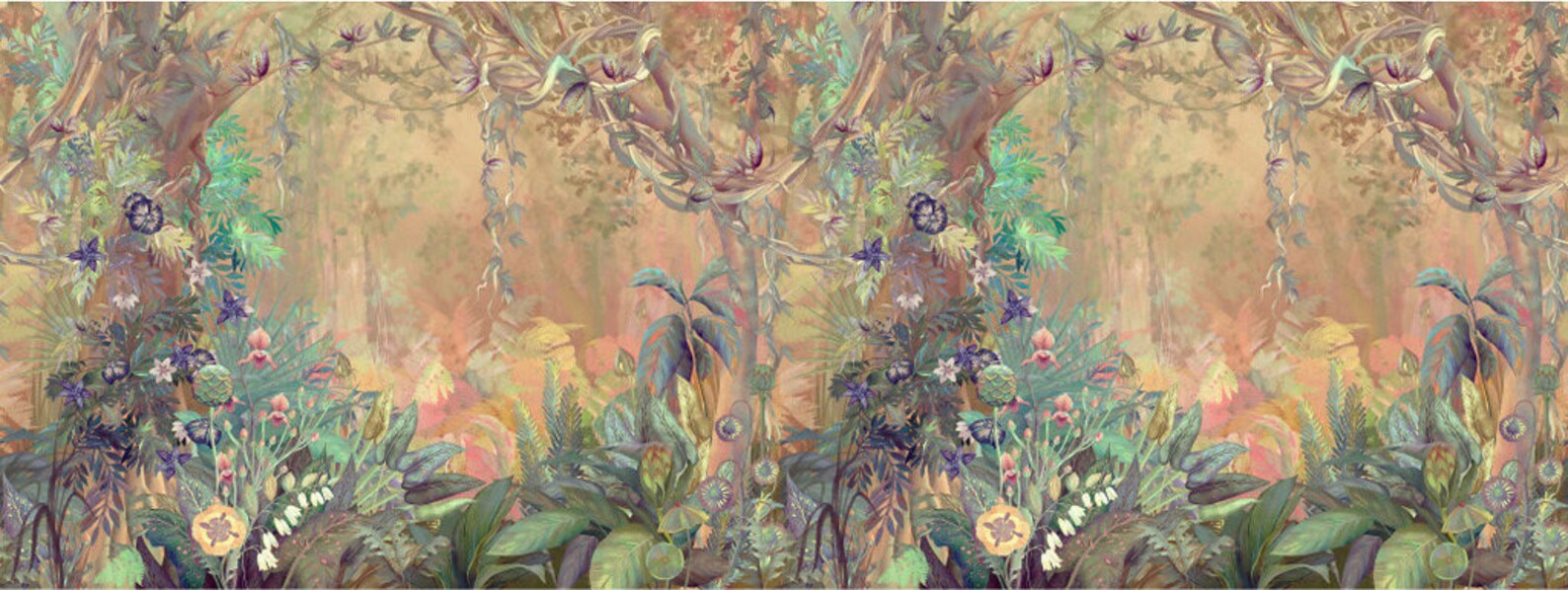 Tropical Forest Mural Wallpaper Repeat Home Decor Wall - Etsy