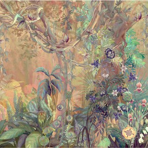Tropical Forest Mural Wallpaper Repeat Home Decor Wall - Etsy