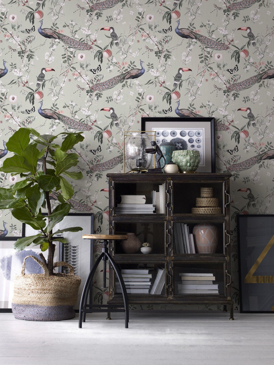 Chinoiserie Wallpaper Seamless Pattern Home Decor Wall | Etsy