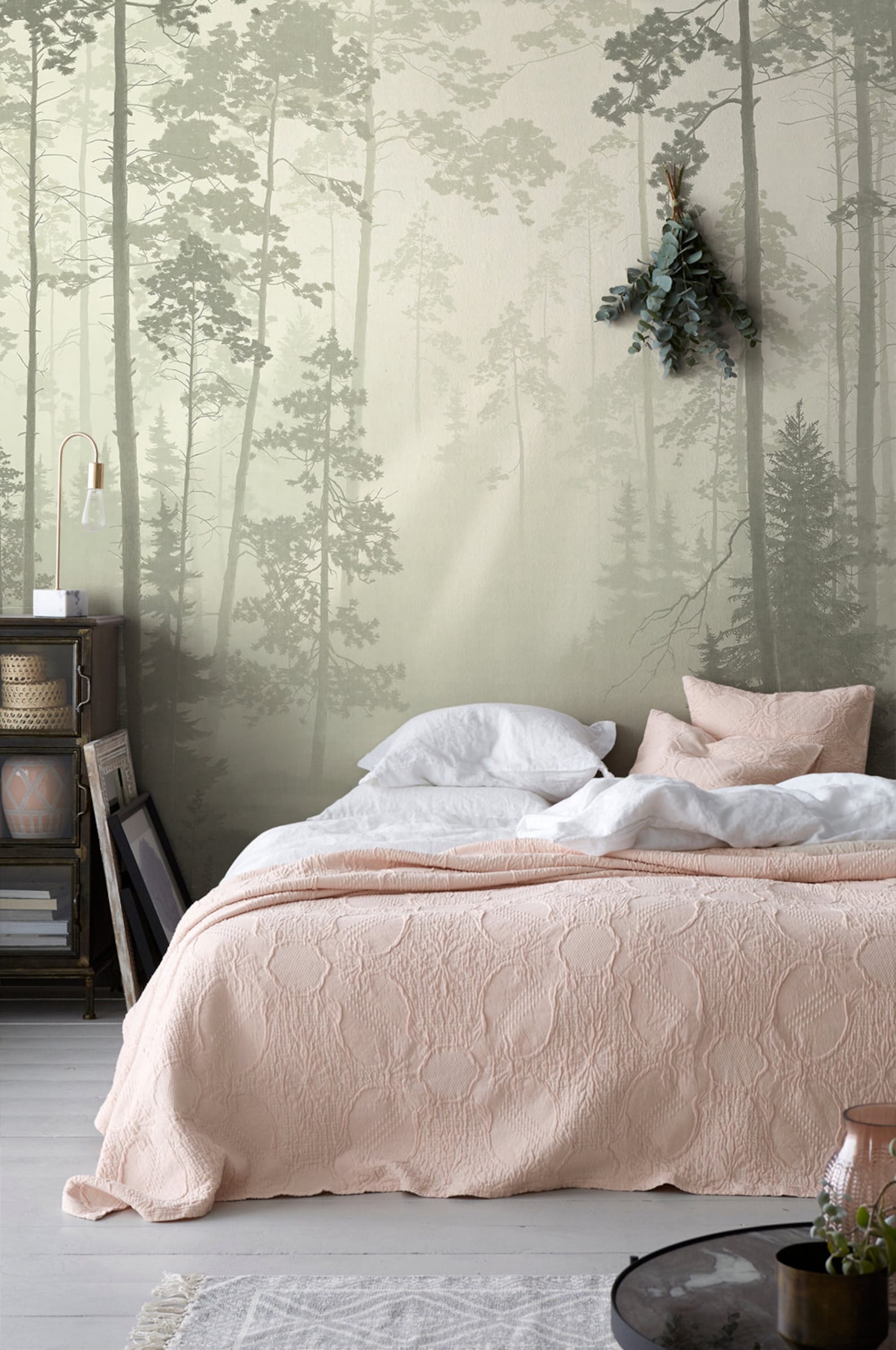 Scenic Forest Panoramic Wallpaper Repeat Mural Home Decor | Etsy