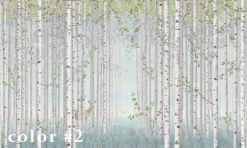 Scenic Forest Panoramic Wallpaper Repeat Mural Home Decor - Etsy