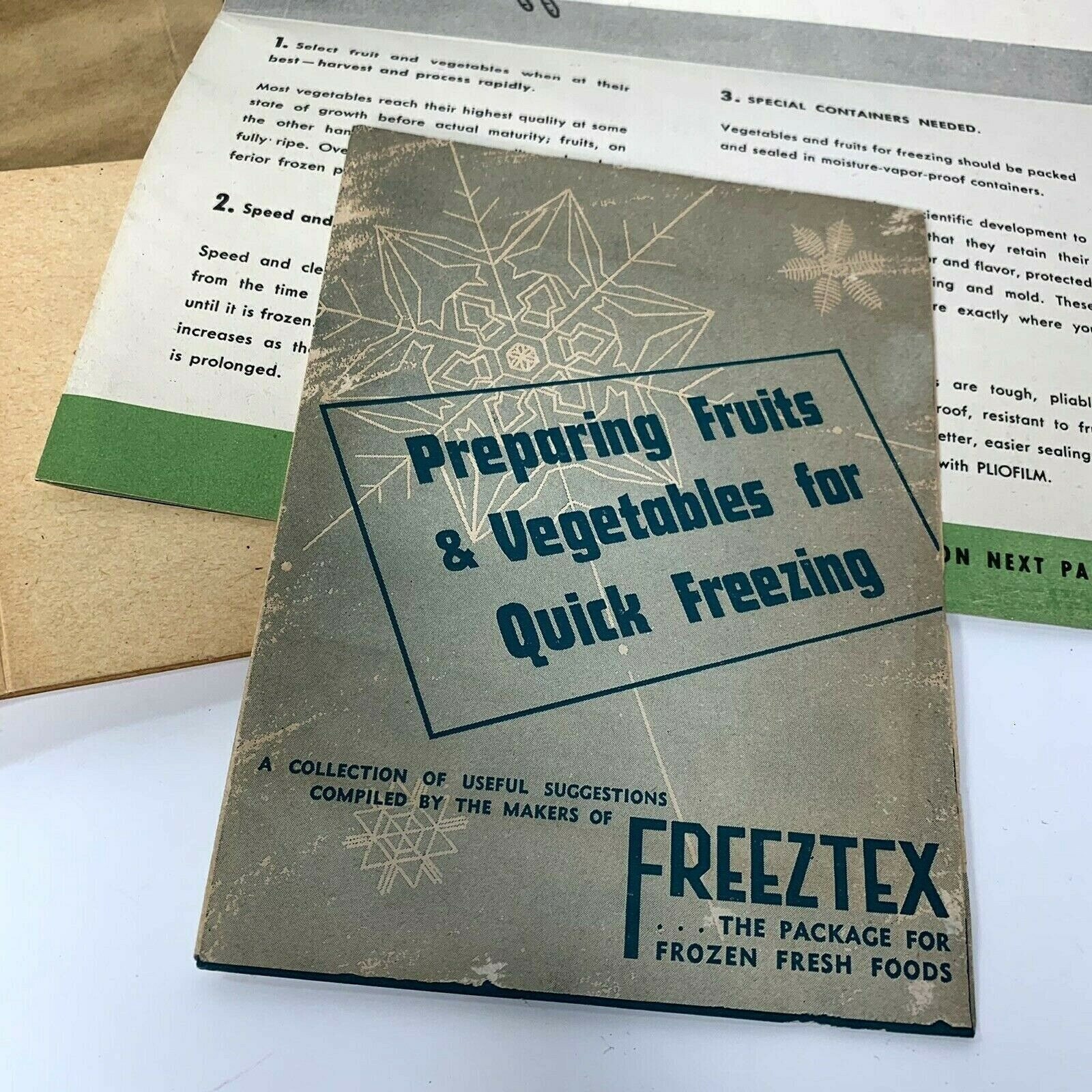 Vintage 50s West Pax Locker Kit Frozen Food Packaging With Original ...