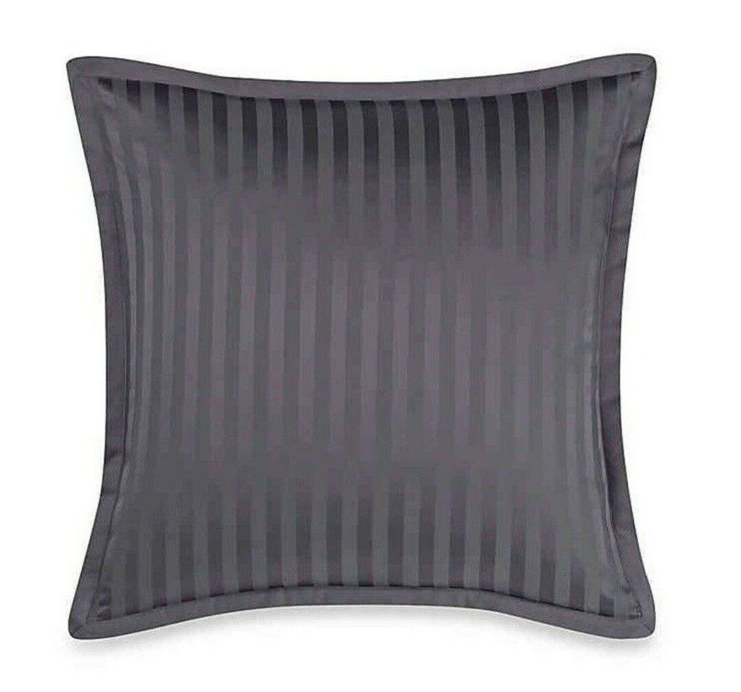 Damask Stripe Reversible Euro Sham Navy 500 Thread Count Egyptian ...