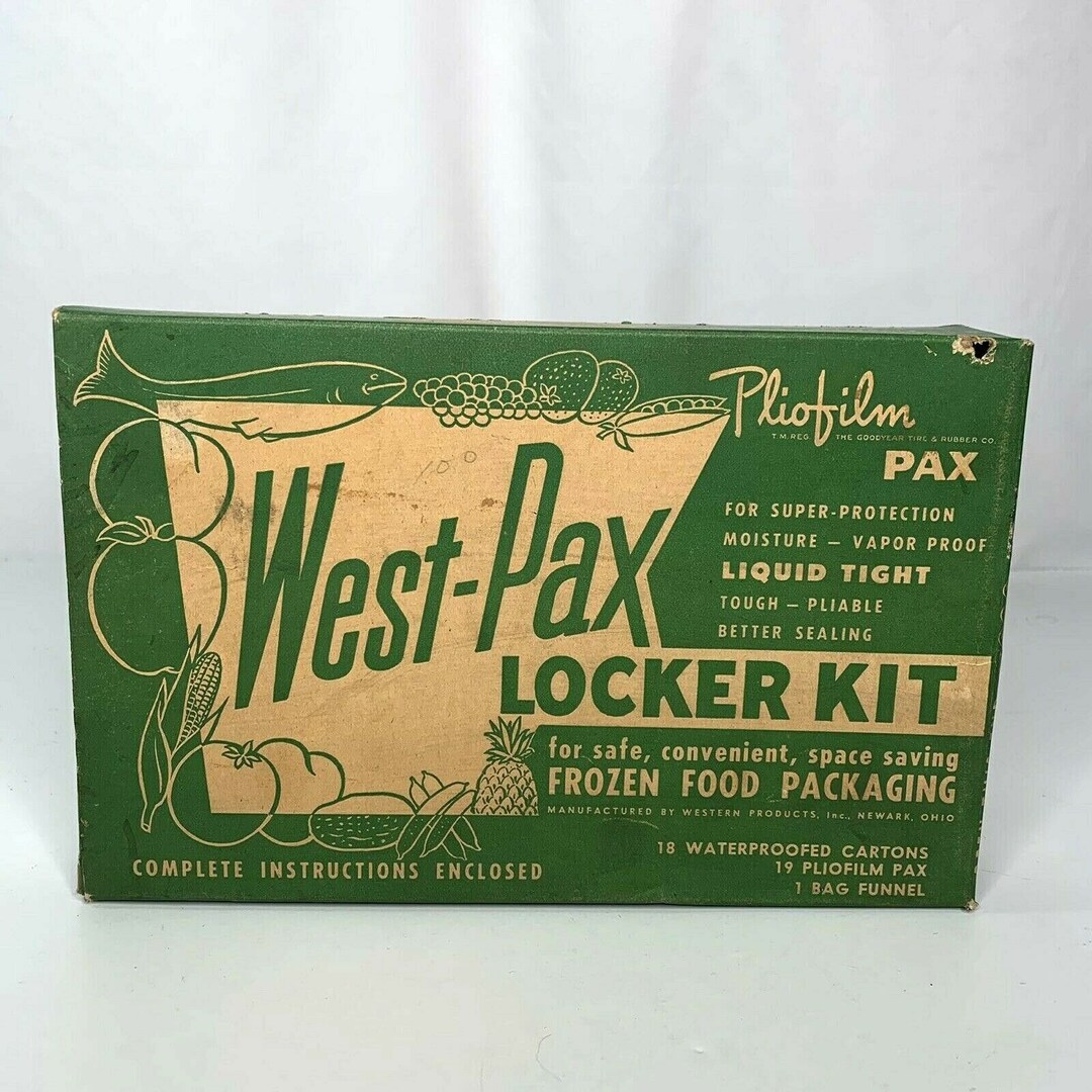 Vintage 50s West Pax Locker Kit Frozen Food Packaging With Original ...