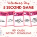 Valentine's Day Taboo Game Valentine's Game Valentine Party Game Class ...