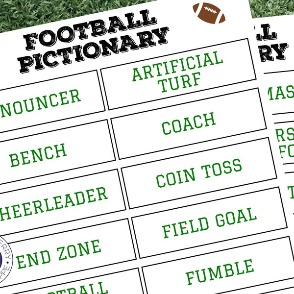 Football Pictionary - Etsy