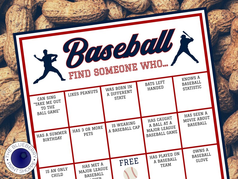 Baseball Find Someone Who Game | Baseball Team Icebreaker | Baseball ...