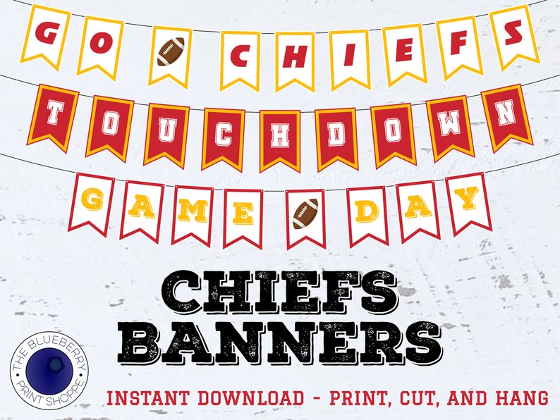 Football Banners | Football Party Decor | Printable Football Party ...