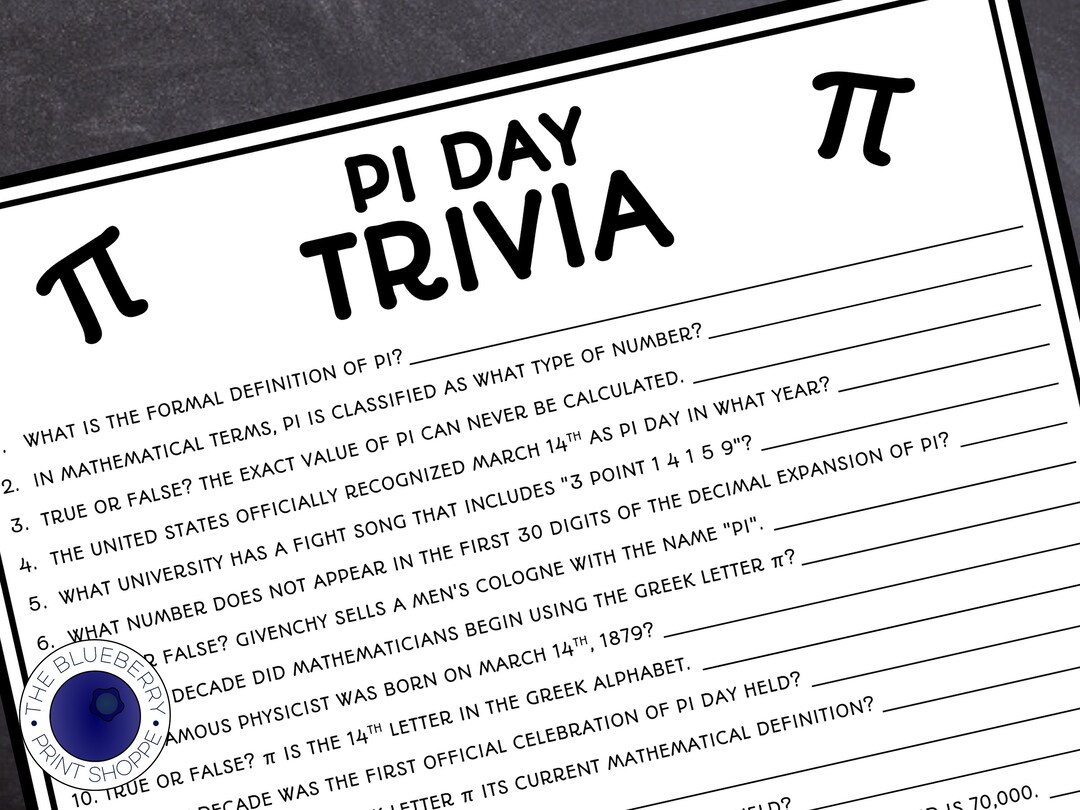 Pi Day Game | Pi Day Trivia | 3-14 | Pi Day Activity | Classroom Game ...