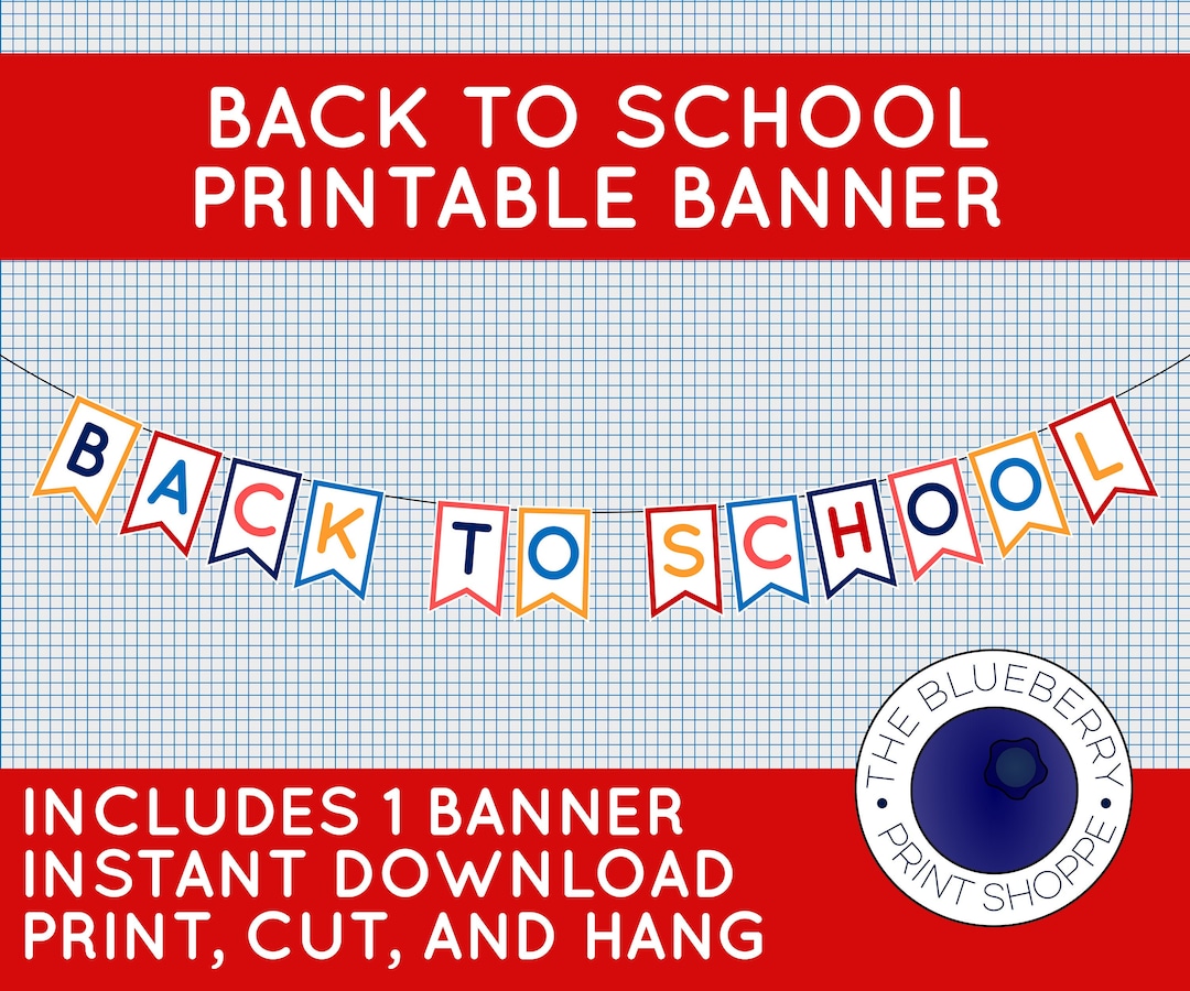 Back to School Banner | First Day of School | Digital Download ...