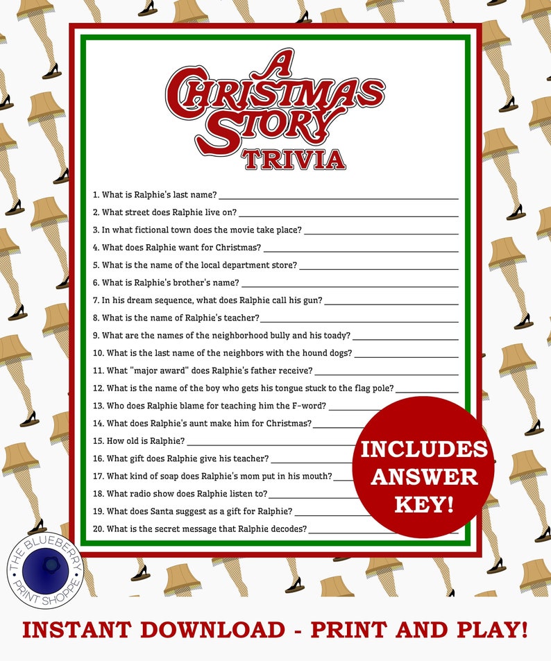 A Christmas Story Trivia Game