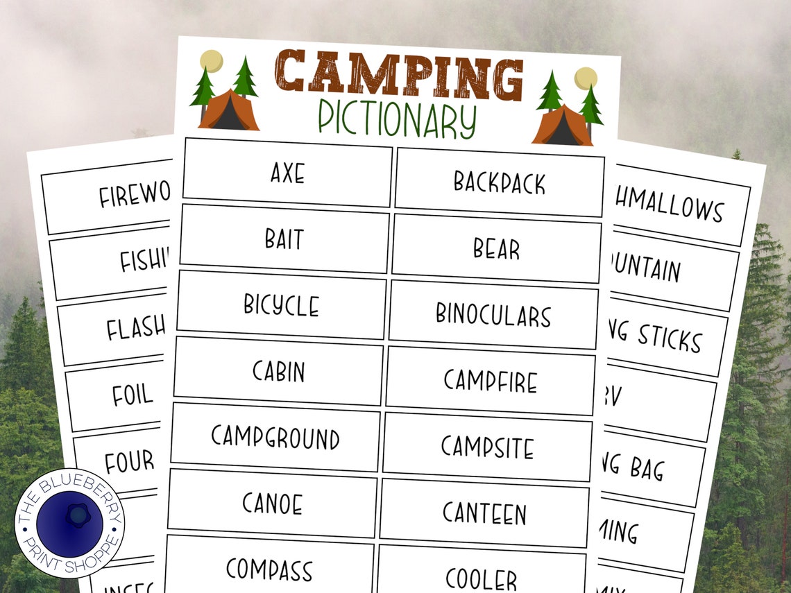 Camping 14 Game Bundle | Camping Games | Camping Theme Birthday Party ...