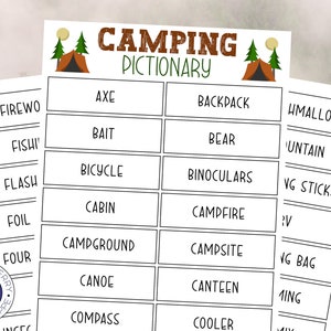 Camping 14 Game Bundle | Camping Games | Camping Theme Birthday Party ...