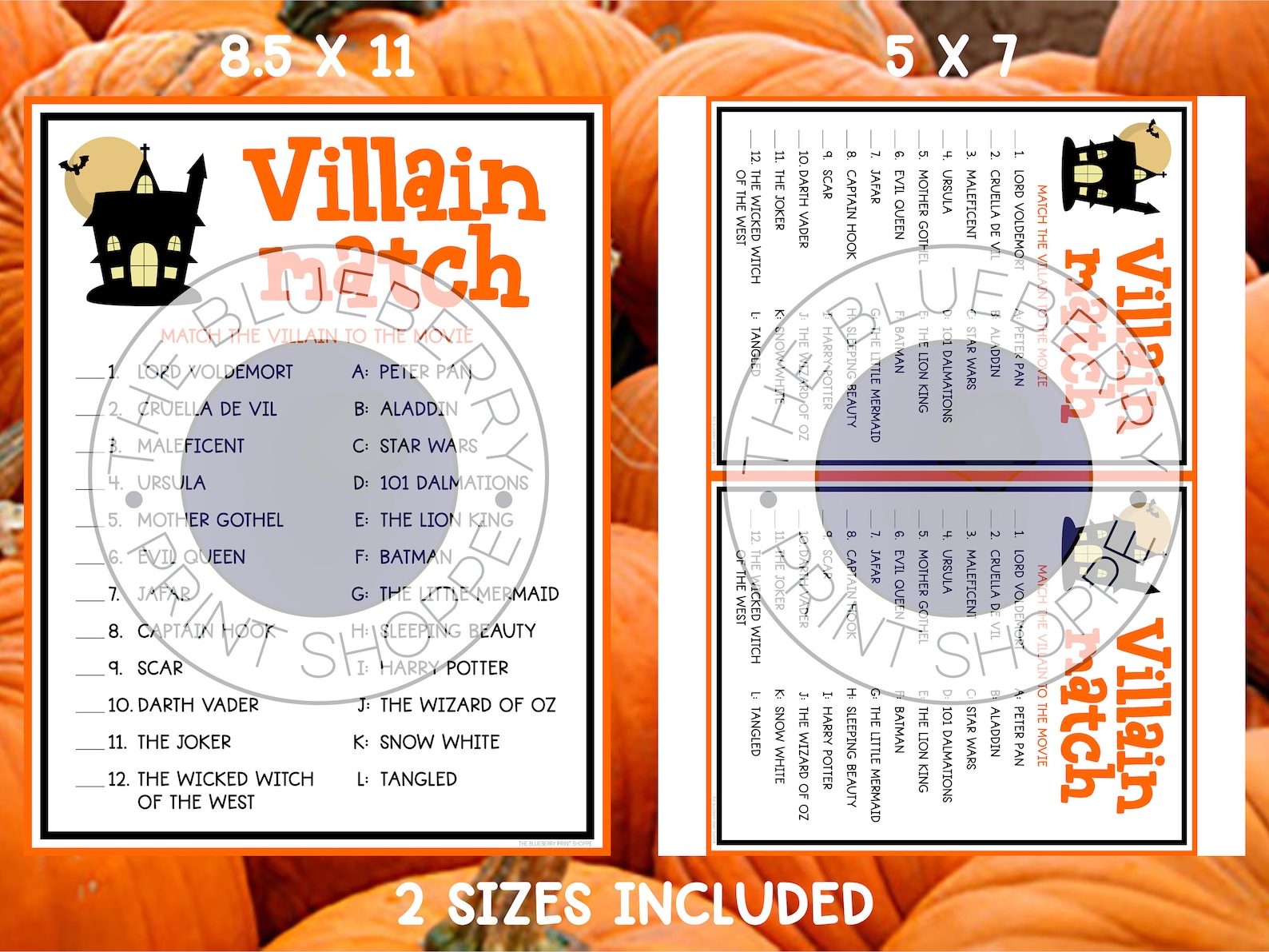 Villain Match Game | Halloween Game for Kids | Halloween Party Game ...