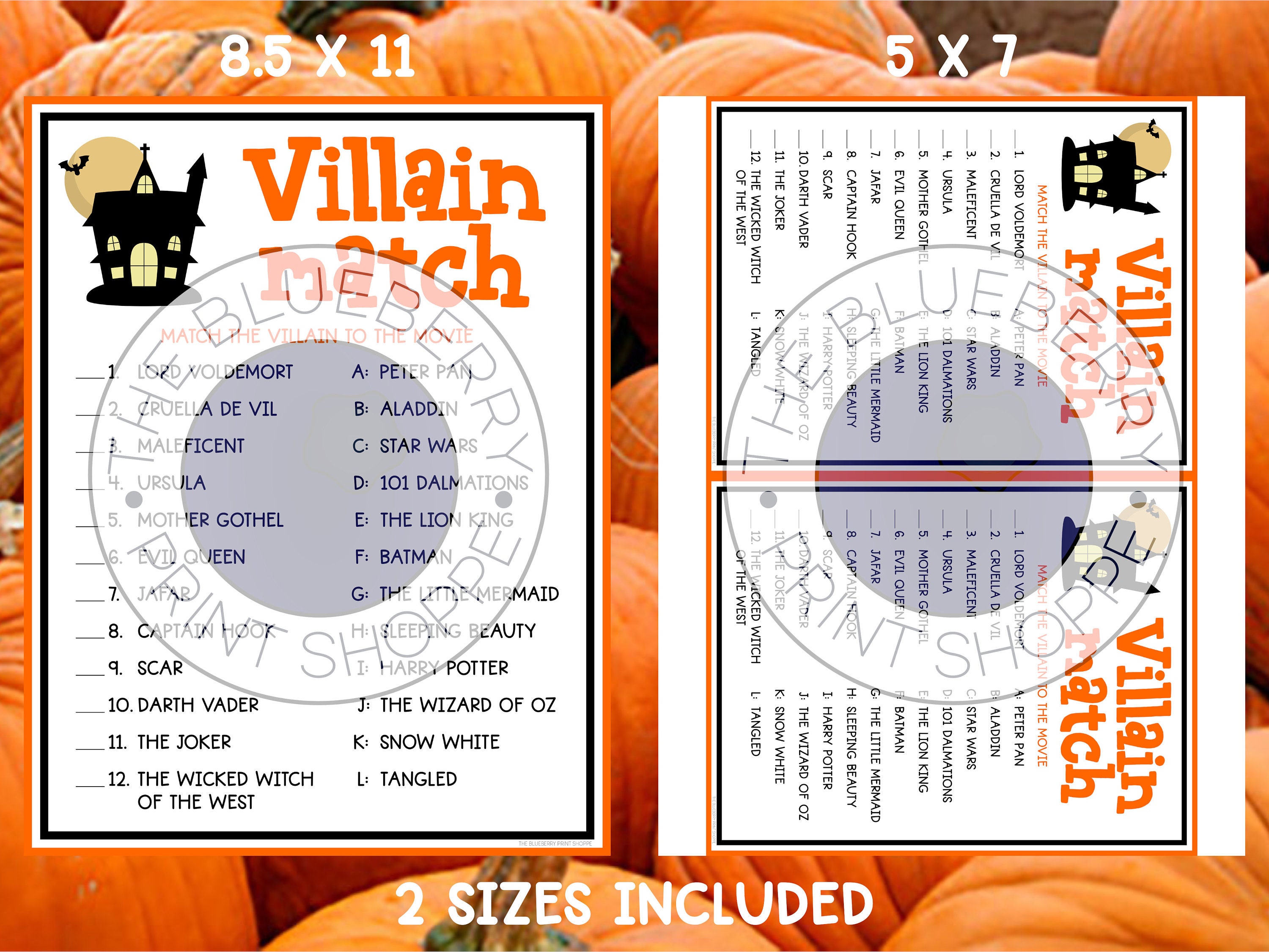 Villain Match Game | Halloween Game for Kids | Halloween Party Game ...