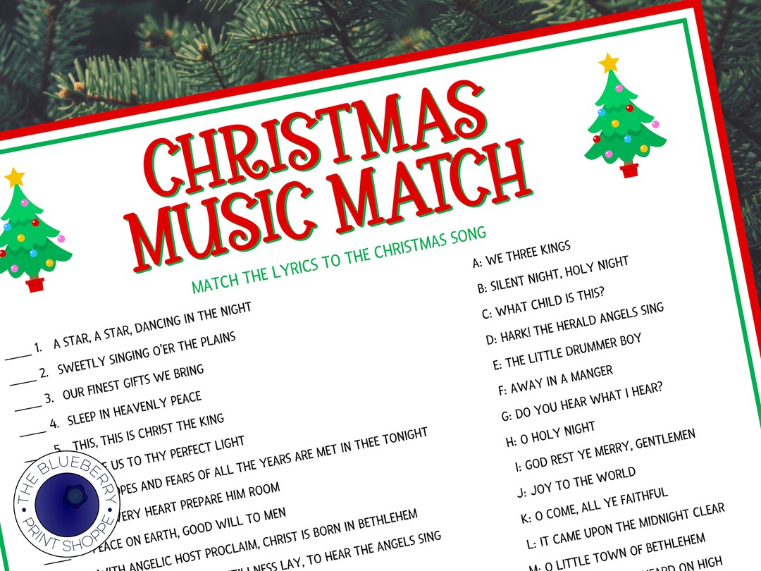 Christmas Music Match Game | Holiday Party Game | Christmas Party Game ...