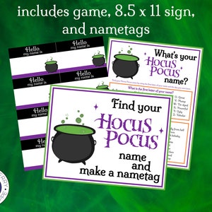 Hocus Pocus Printable Party Bundle | Hocus Pocus Watch Party | Hocus ...