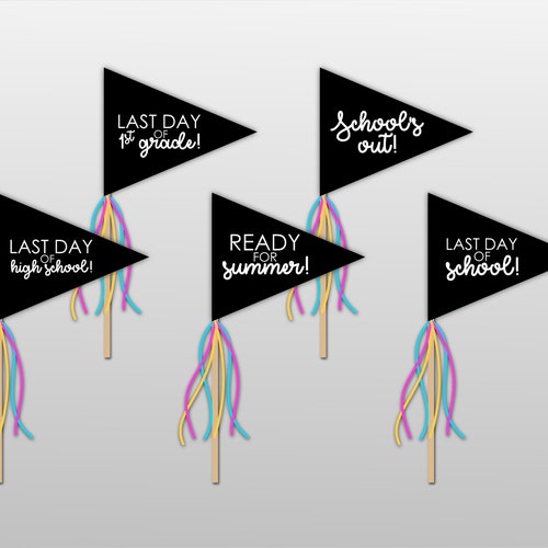 PRINTABLE First and Last Day of School Flag - Etsy