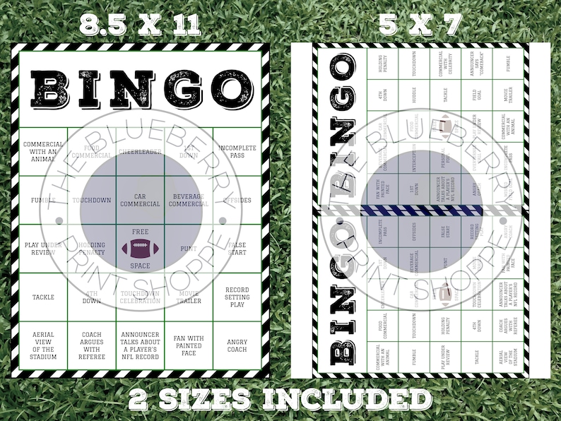 Super Bowl Bingo Football Bingo Party Game Super Bowl - Etsy