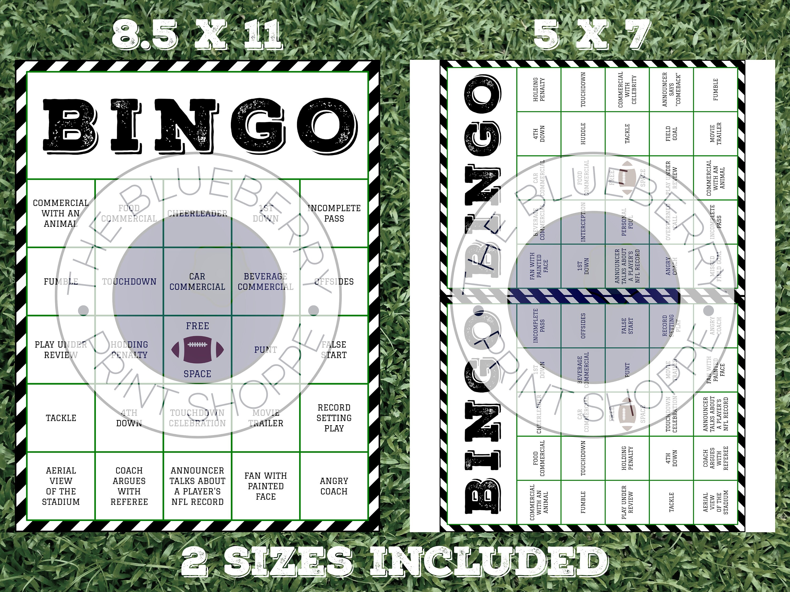 Super Bowl Bingo Football Bingo Party Game Bingo Cards | Etsy