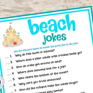 Beach Jokes | Beach Party Game | Beach Bash | Beach Riddles | Beach ...