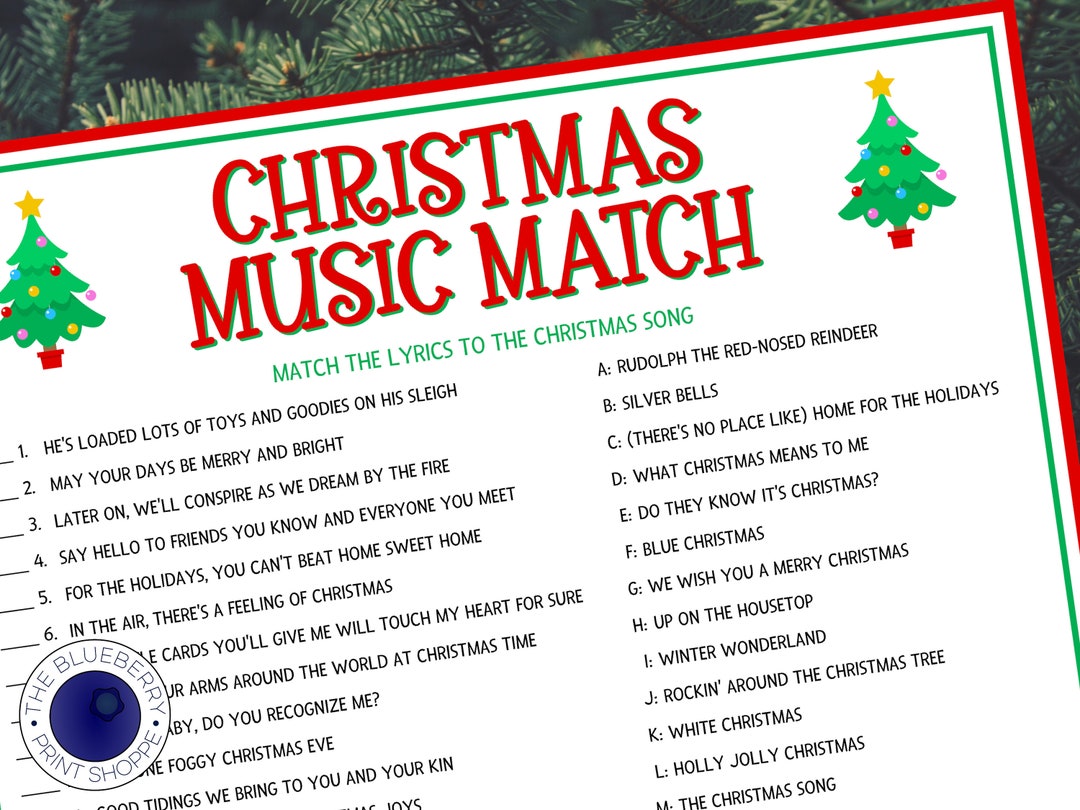 Christmas Music Match Game | Christmas Music Trivia | Holiday Party ...