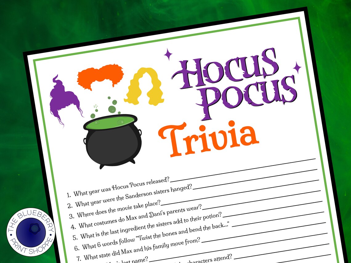 Hocus Pocus Printable Party Bundle | Hocus Pocus Watch Party | Hocus ...