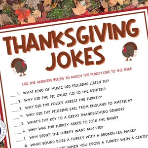 Thanksgiving Jokes | Thanksgiving Game | Friendsgiving | Fun Kids Table ...