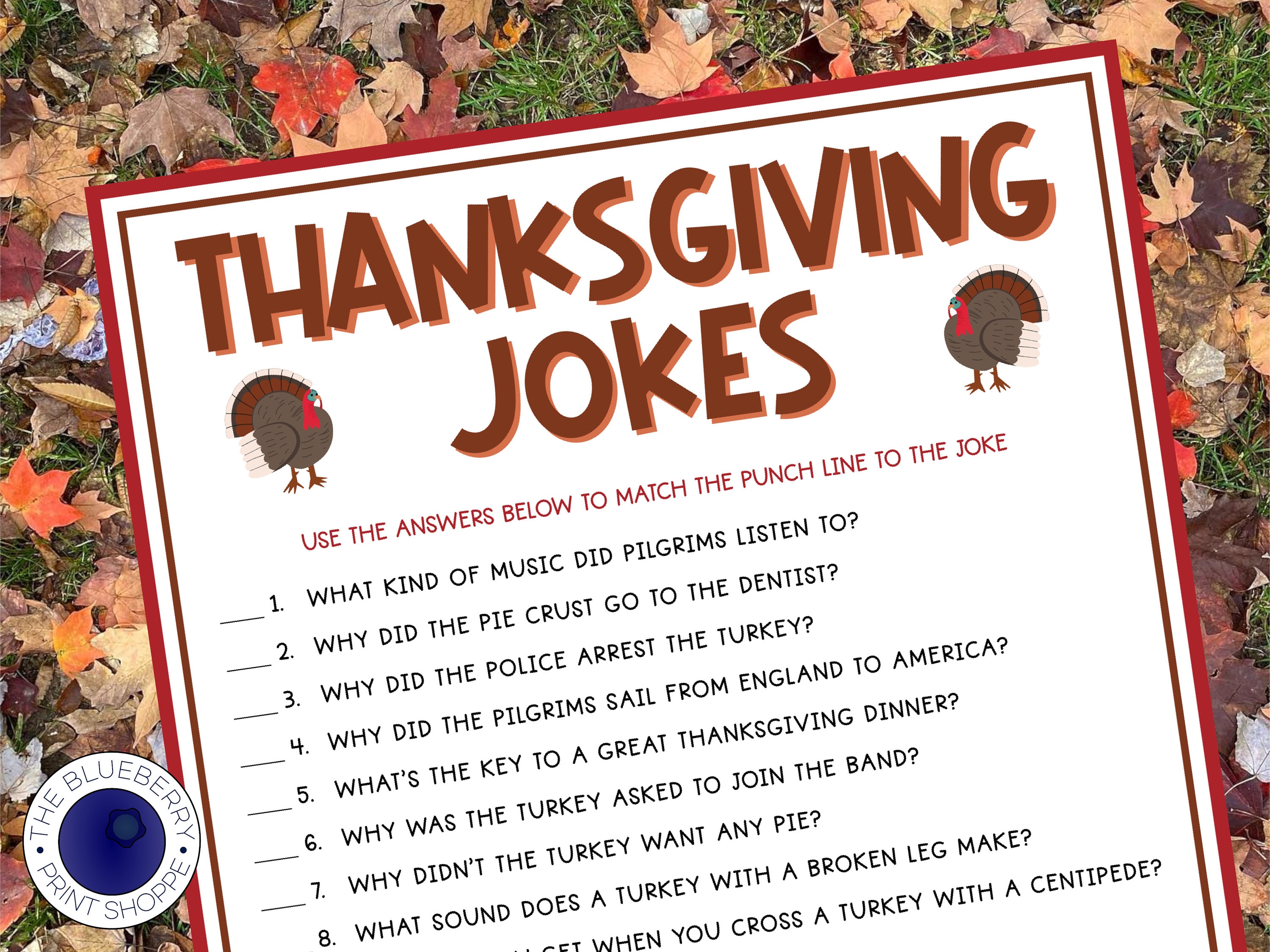 Thanksgiving Jokes | Thanksgiving Game | Friendsgiving | Fun Kids Table ...