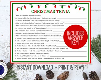 A Christmas Story Trivia Holiday Party Game Christmas | Etsy