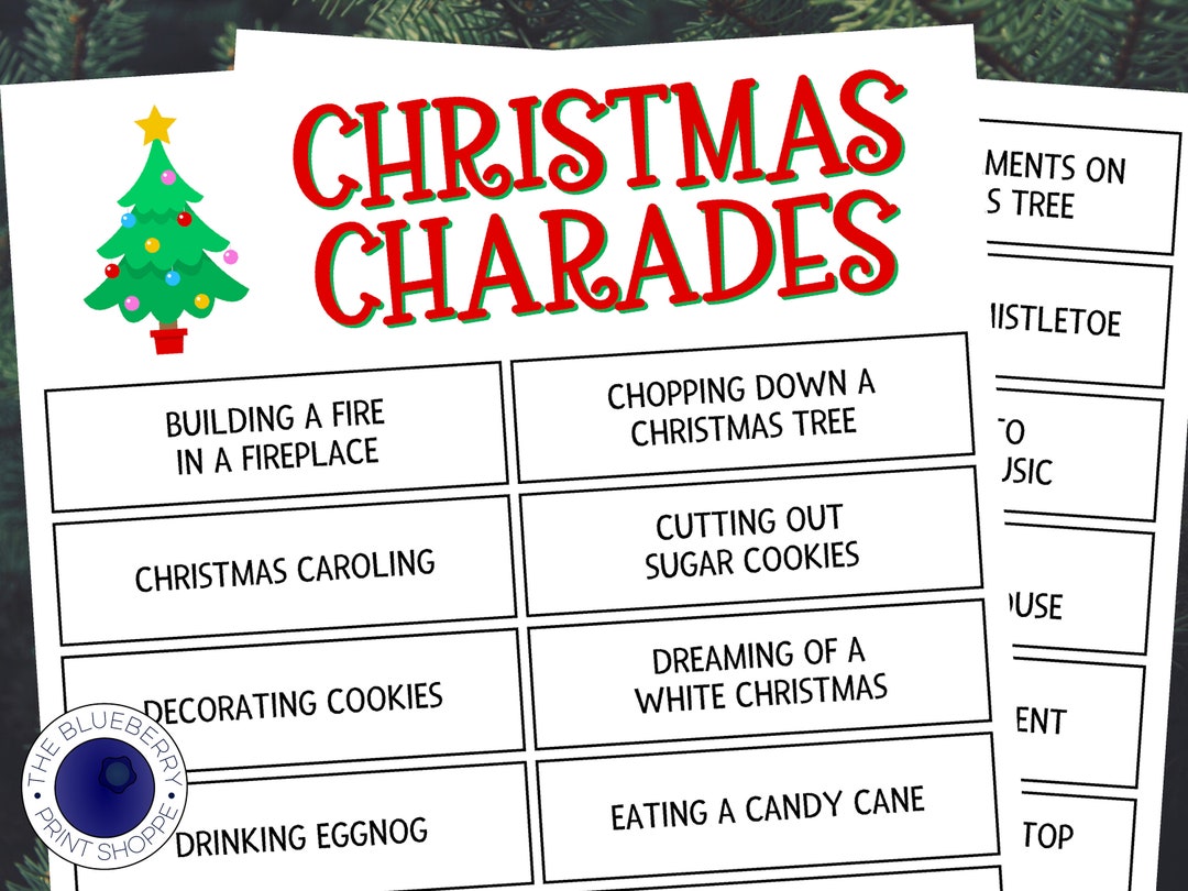 Christmas Charades | Christmas Action Charades | Pictionary | Classroom ...